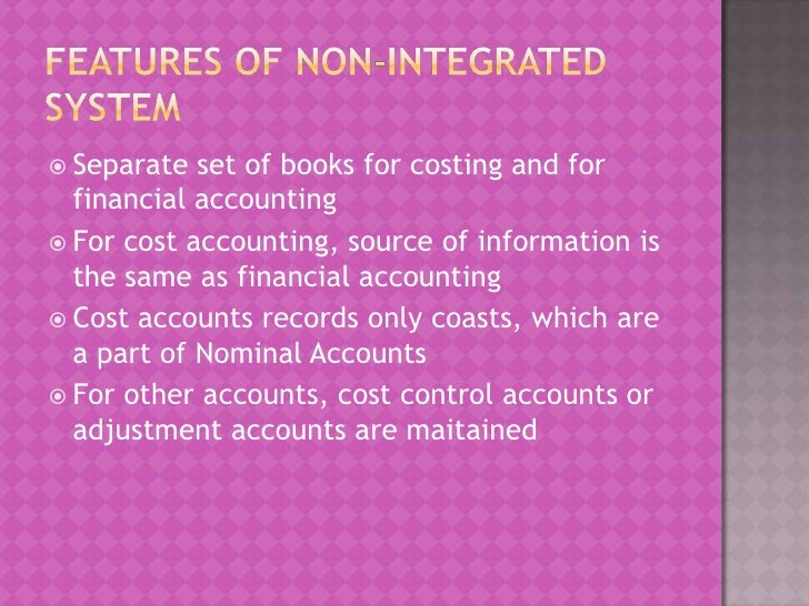Non-Integrated System of Accounting for Costs-B.V.Raghunandan