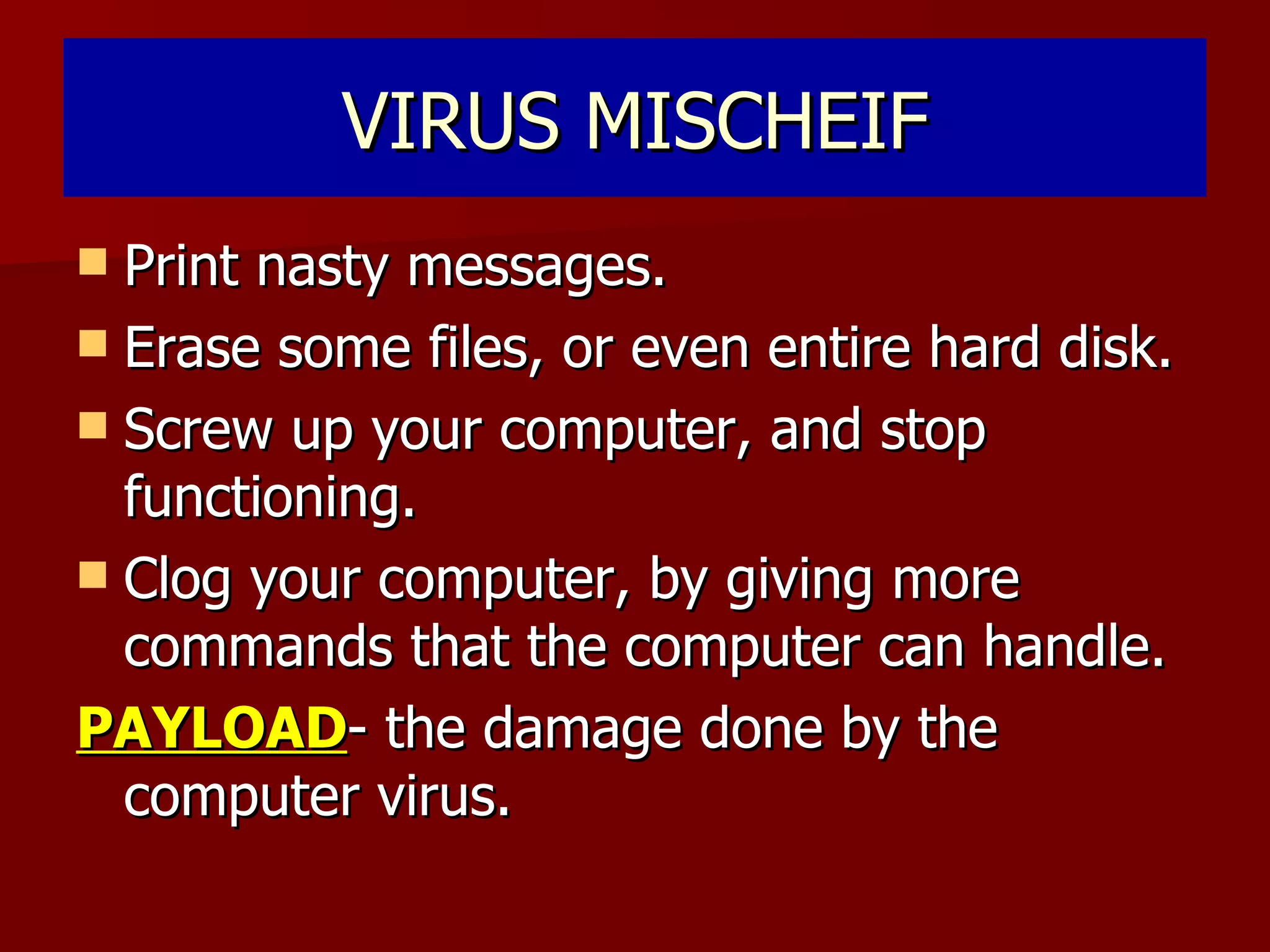 Chapter iv computer virus | PPT