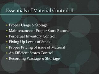 Material Cost Control-B.V.Raghunandan | PPTX