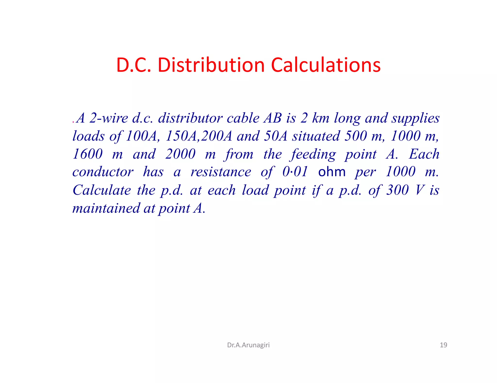 Distribution System Voltage Drop and Power Loss Calculation | PDF