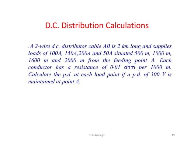 Distribution System Voltage Drop and Power Loss Calculation | PDF ...
