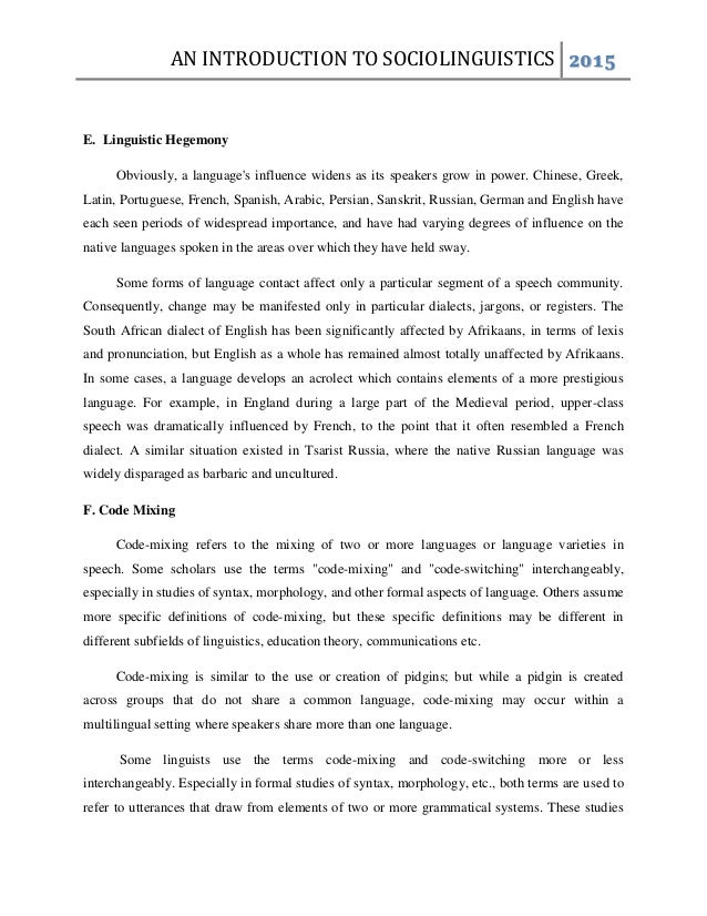 Chapter iv language contact