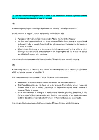 MCA Tweaks CFS Exemption in lines with Ind AS 110 | PDF