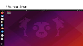 introduction to Linux.pptx What’s Unix ? History and types of Linux ? Kali Linux Ubuntu Linux ...