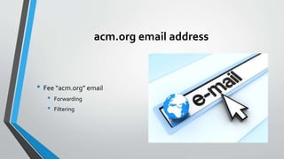 ACM Chapter member benefits | PPTX