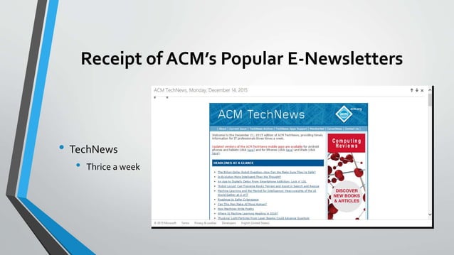 ACM Chapter member benefits | PPTX