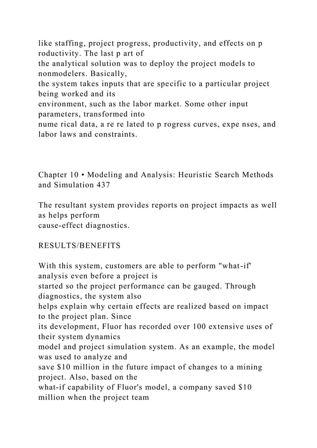 CHAPTER Modeling and Analysis Heuristic Search Methods .docx | Business ...