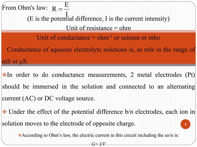 Conductometry | PPT | Chemistry | Science