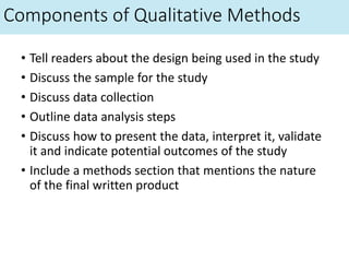 Chapter Nine Qualitative Methods | PPTX