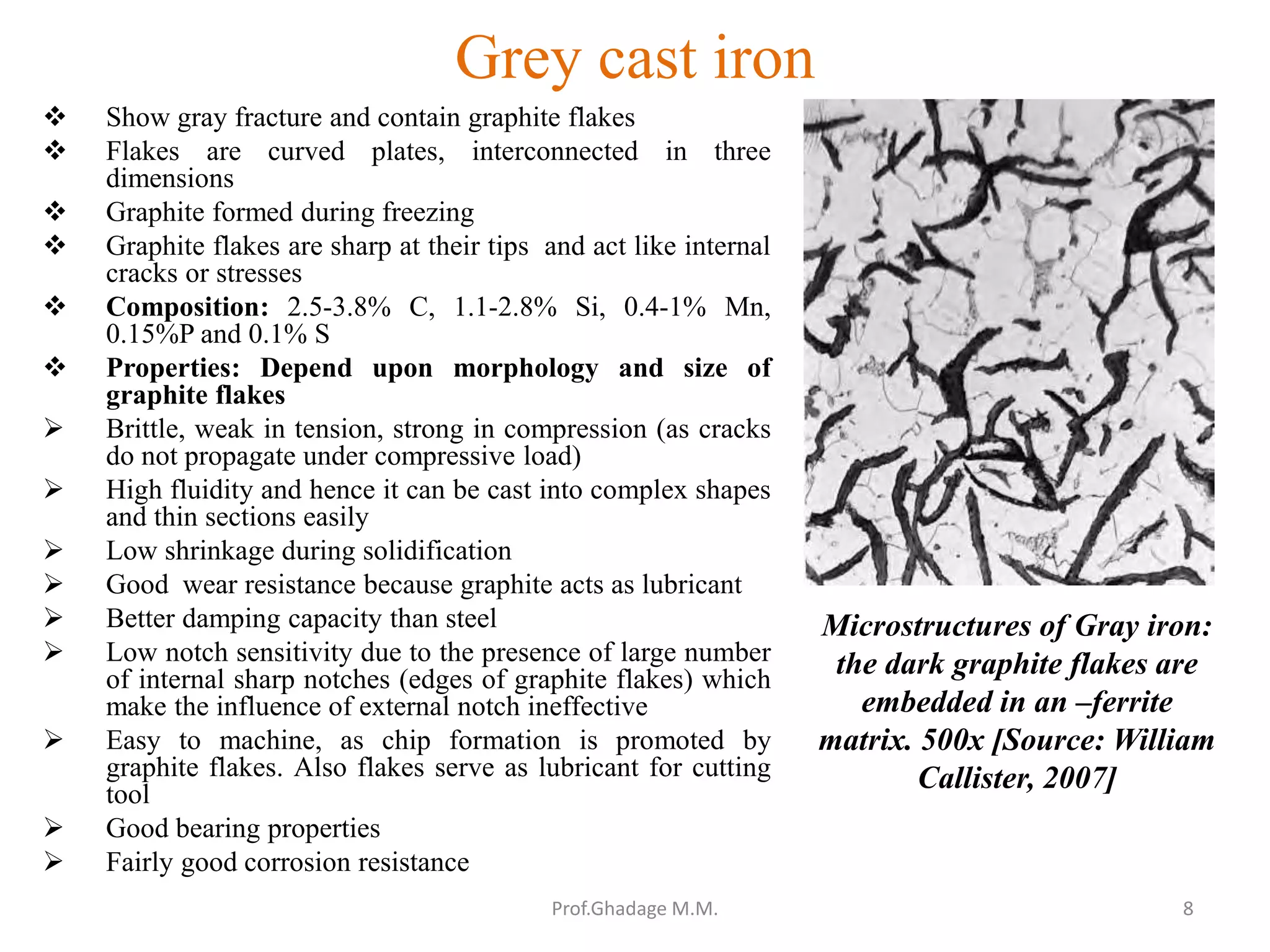 Chapter no 03 cast iron pptx | PPTX