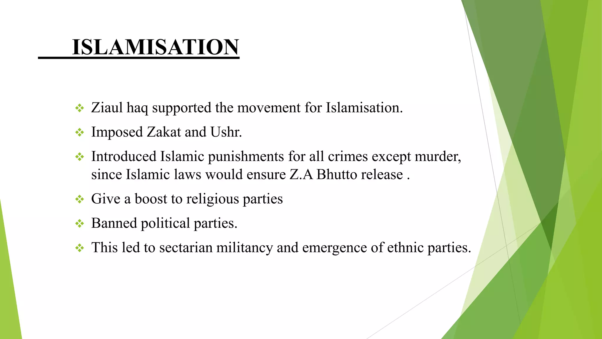 Zia ul Haq Regime | PPTX