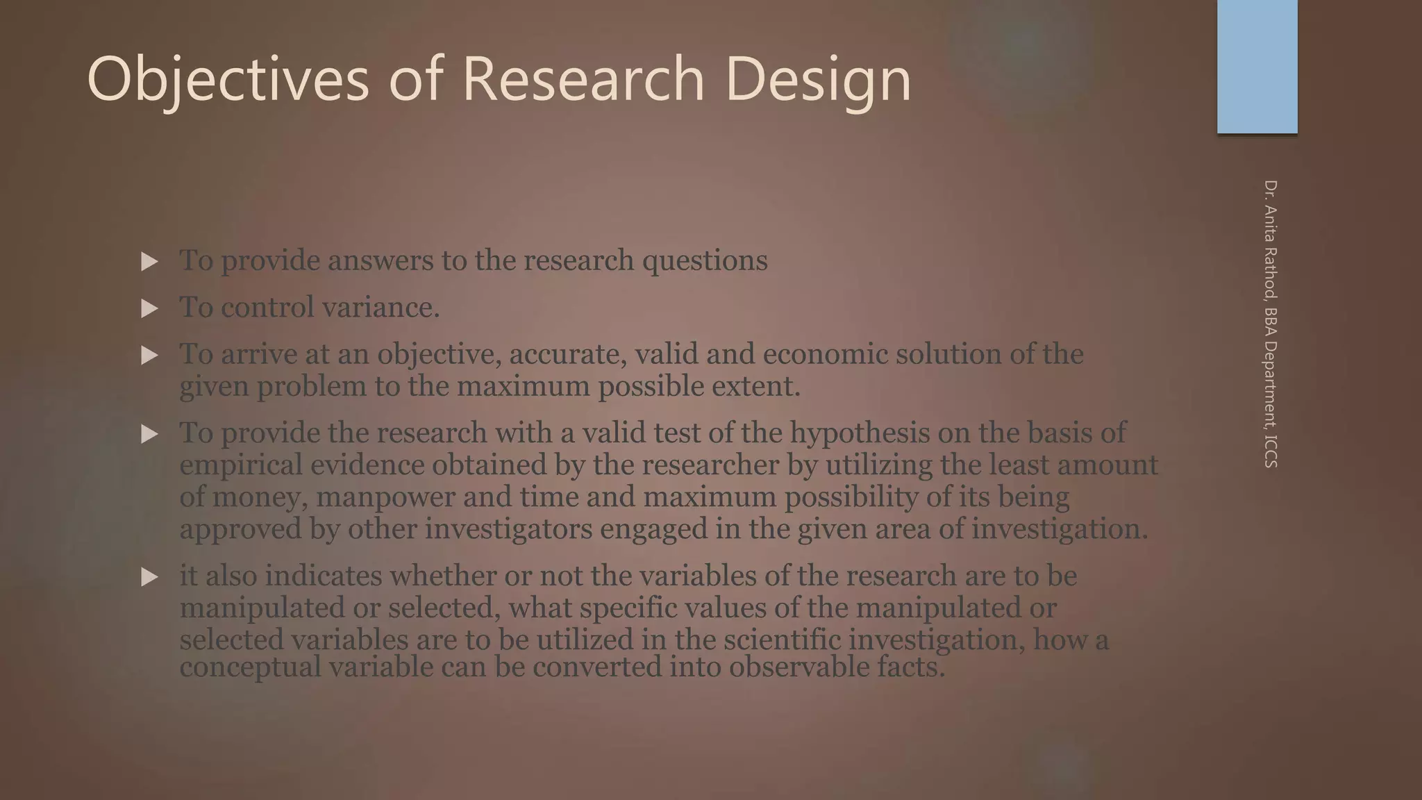 Research Design, Process of research with examples | PPTX