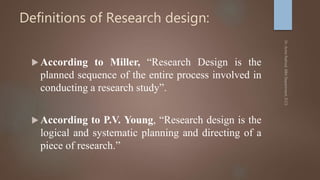 Research Design, Process of research with examples | PPTX | Science