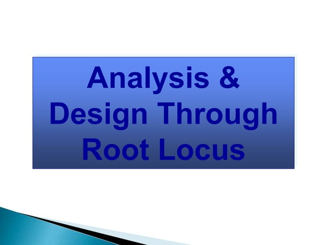 Chapter No. 8 Root Locus of control System | PPT