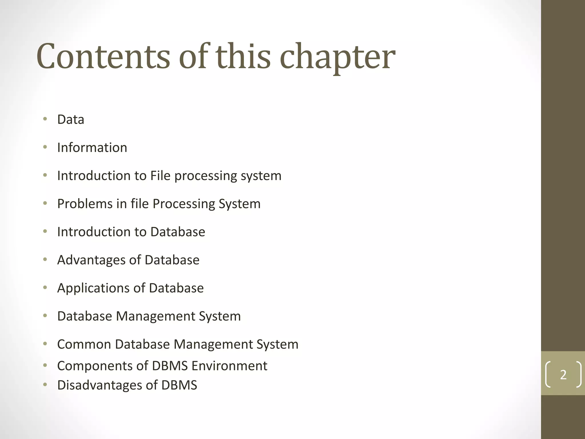 introduction to database | PPT