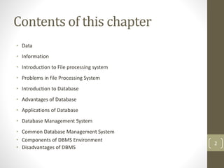 introduction to database | PPTX
