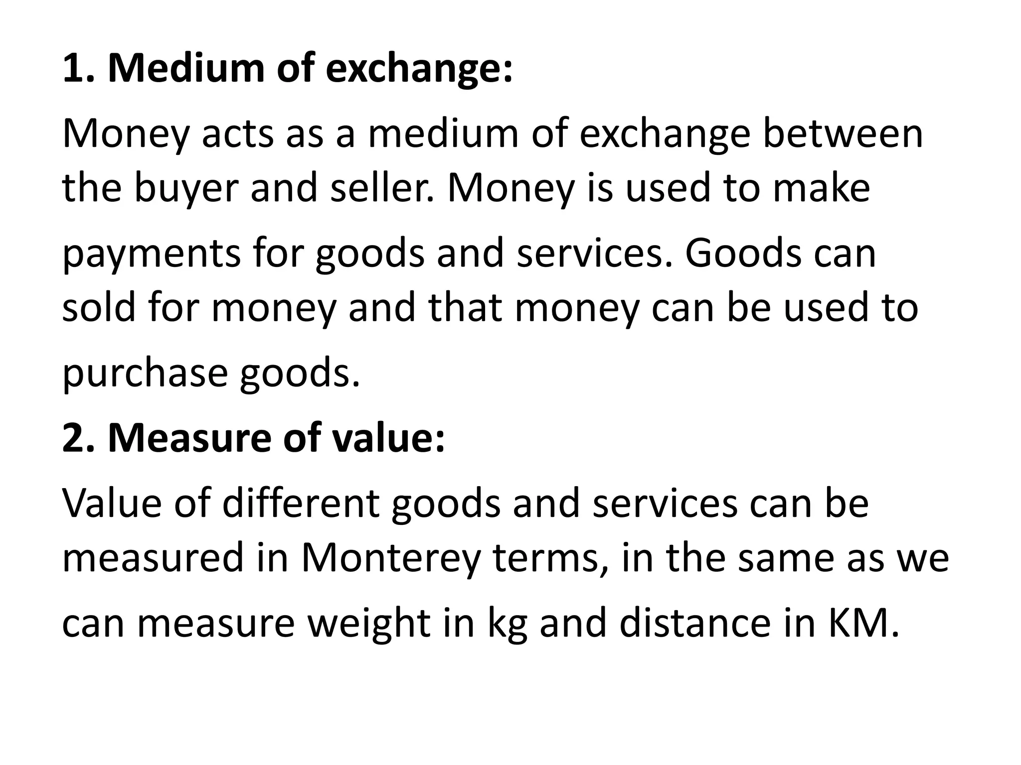 Chapter no 1 Nature and functions of money | PPTX