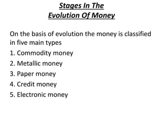Chapter no 1 Nature and functions of money | PPTX