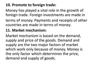 Chapter no 1 Nature and functions of money | PPTX
