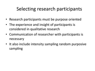 Chapter no 5 selecting sampl | PPT