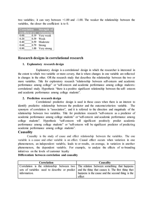 correlational research method | DOCX | Physics | Science