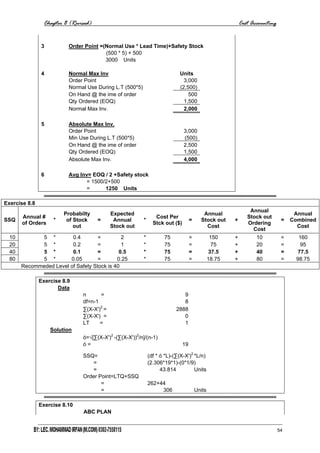 Chapter no 8 EOQ | PDF | Free Download