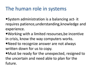 introduction to system administration | PPTX