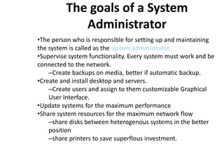 introduction to system administration | PPTX