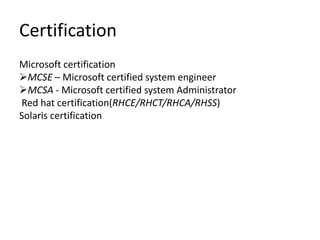 introduction to system administration | PPTX