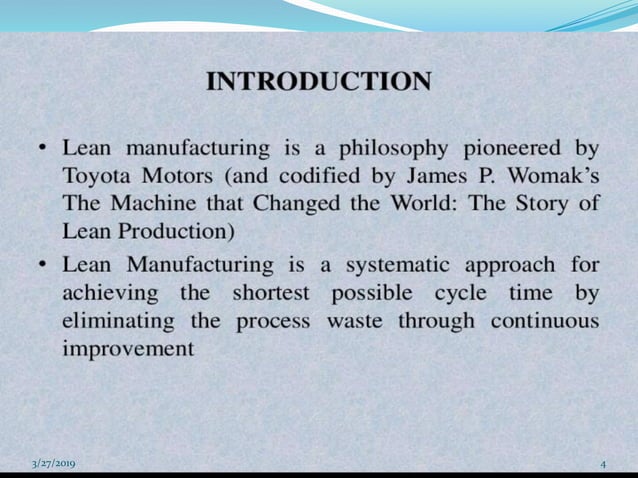BIRTH OF LEAN SYSTEM | PPT