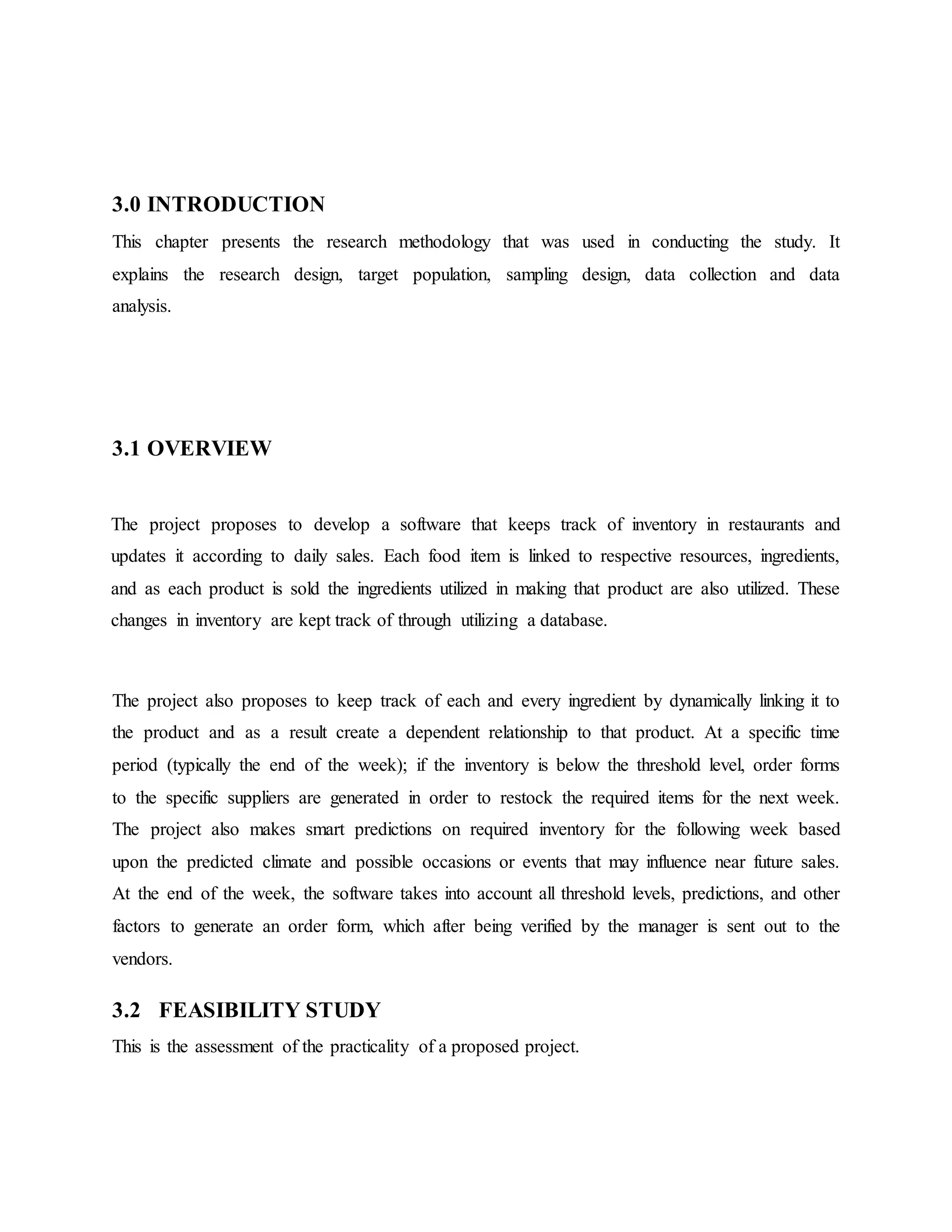 Salem University Restaurant Management System | DOCX