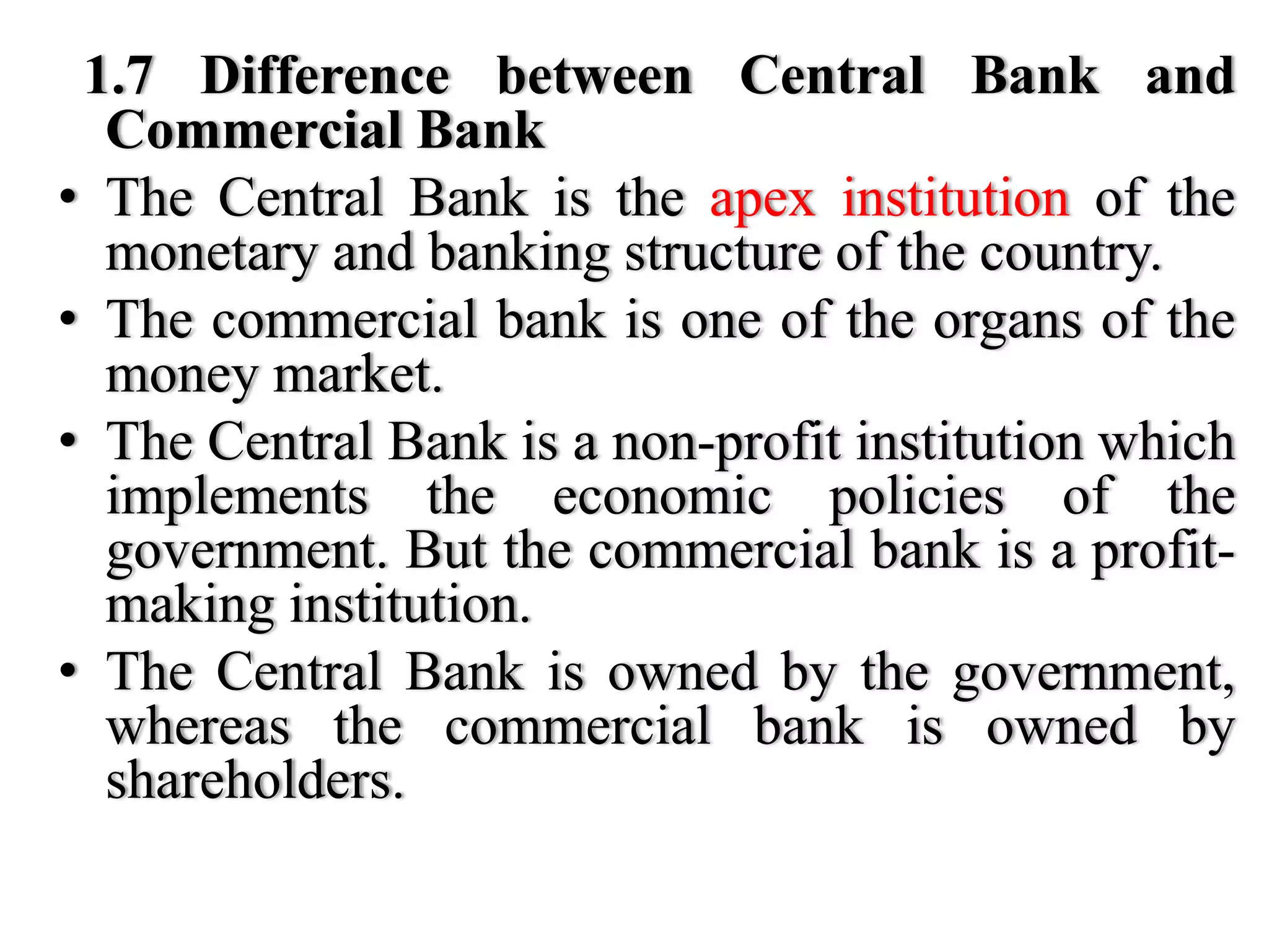 CHAPTER ONE. Banking P.pptx | Business Banking & Finance | Business