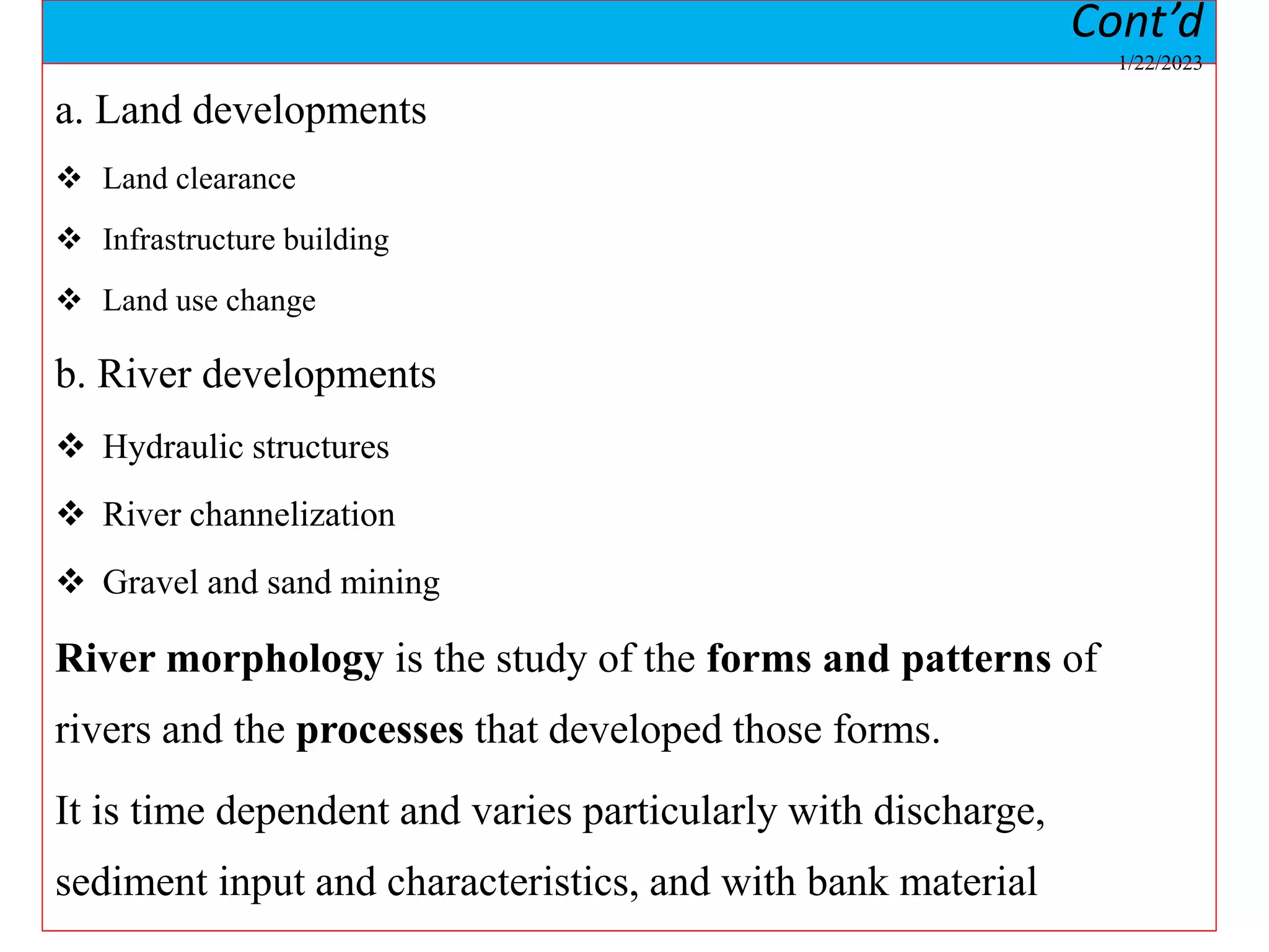 Chapter one. River morphology.pptx