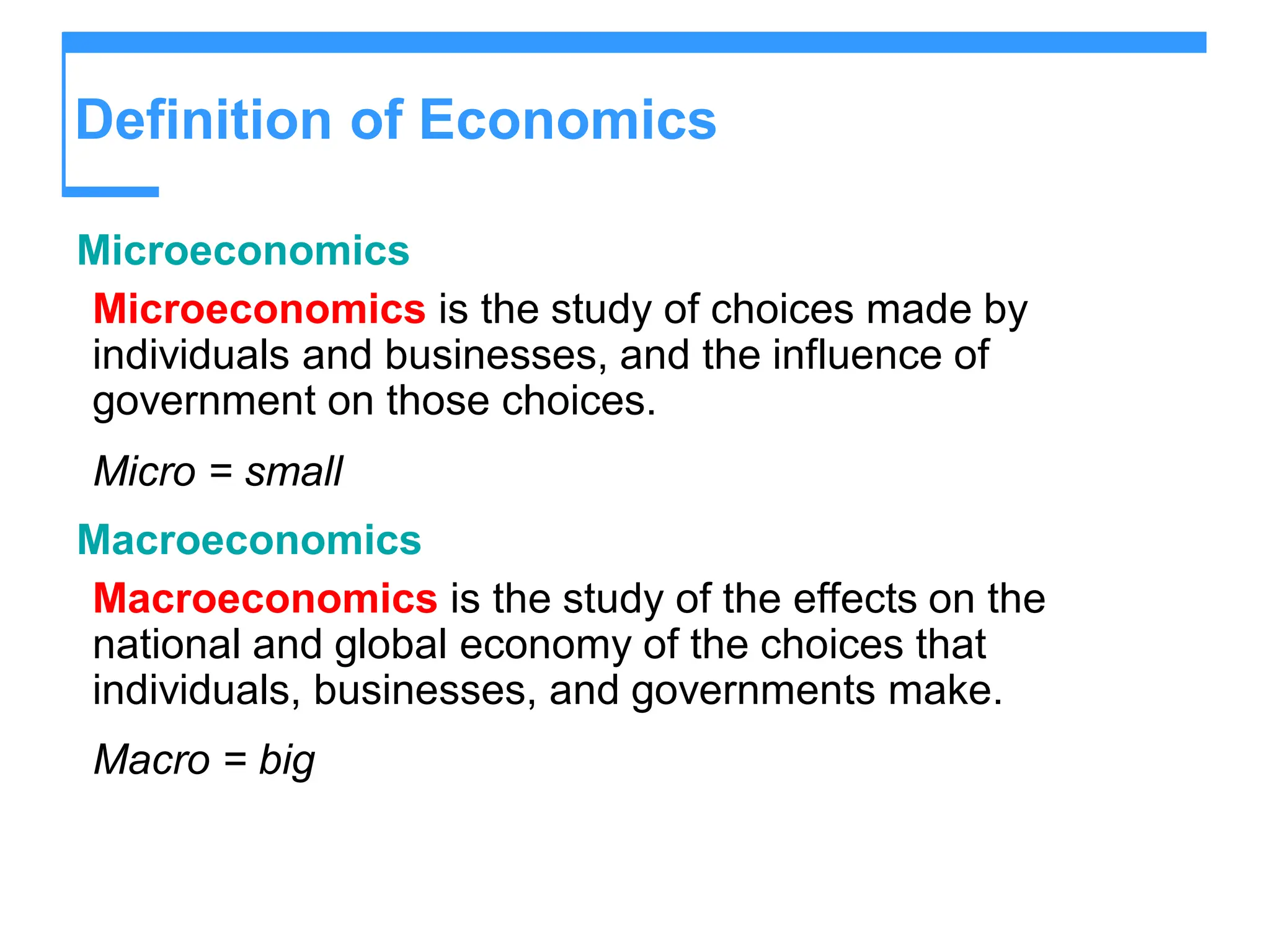 Economics104-Introduction of Microeconomics | PPT