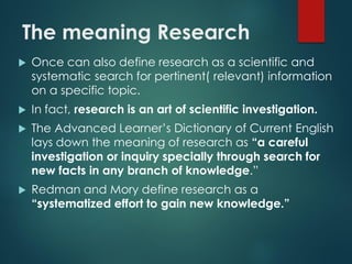 chapter one research methodology dentistry | PDF