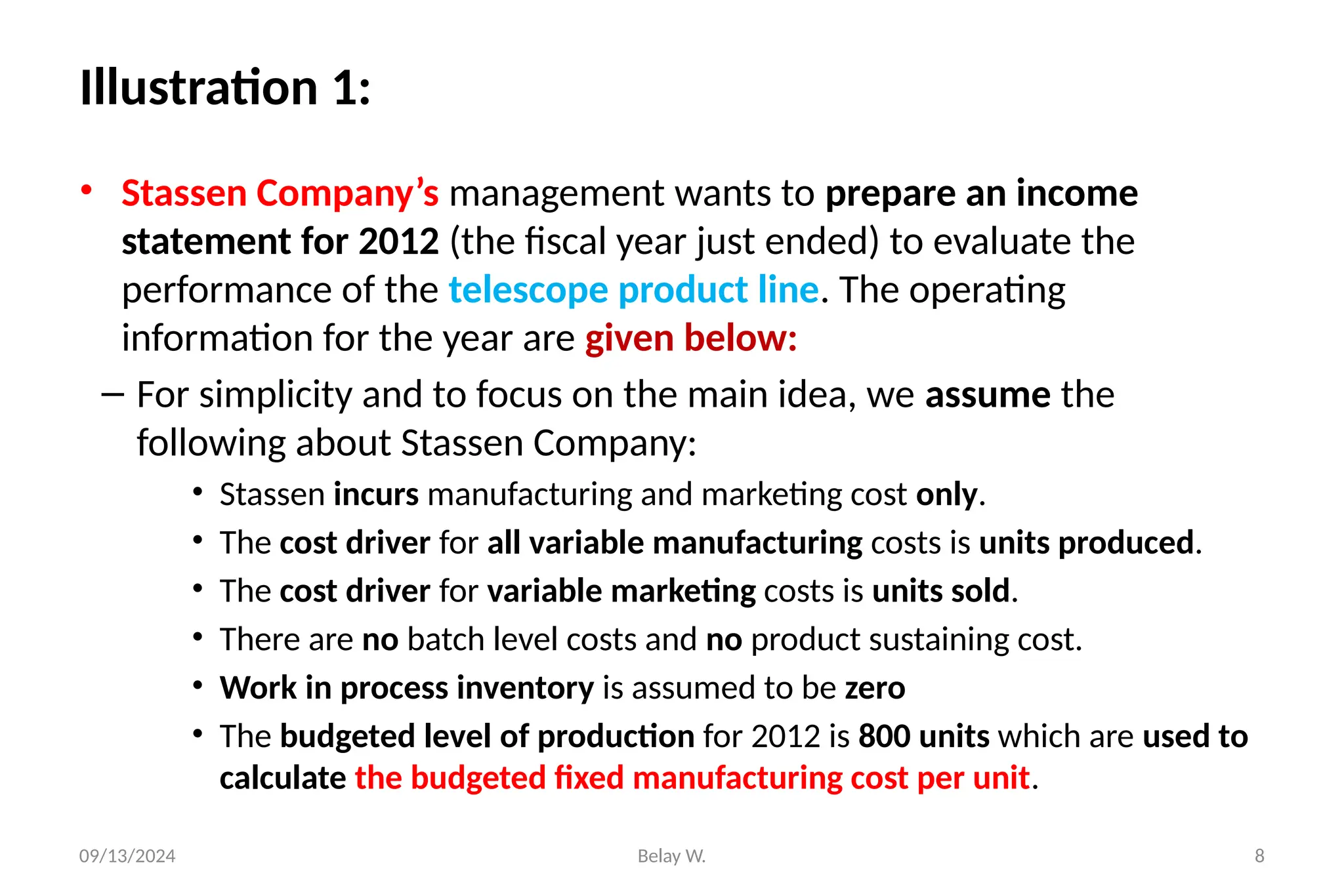 COST-II: Chapter one-CVP-ANALYSIS & DIRECT COSTING VS. ABSORPTION ...