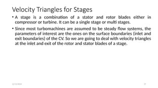 chapter one basic principle of turbo machine | PPTX
