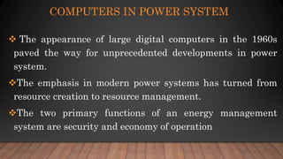 chapter-- one Introduction to Computer application in power systemn | PPT