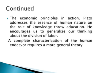 Chapter one of History of Economy Theory | PPTX