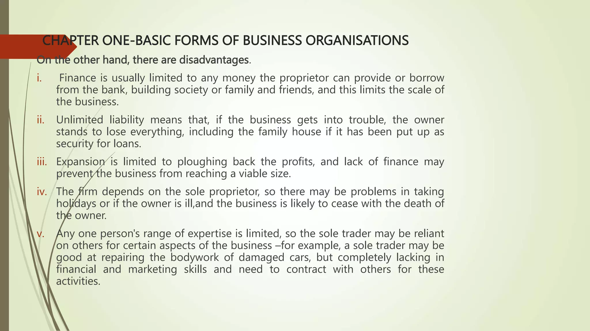 CHAPTER ONE(B)- FORMS OF BUSINESS ORGANISATIONS.ppt