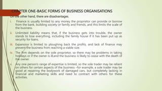 CHAPTER ONE(B)- FORMS OF BUSINESS ORGANISATIONS.ppt