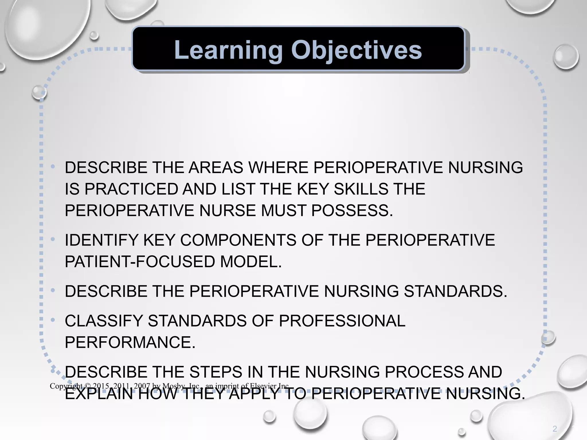 Chapter One Concepts Basic to perioperative nursing | PPT