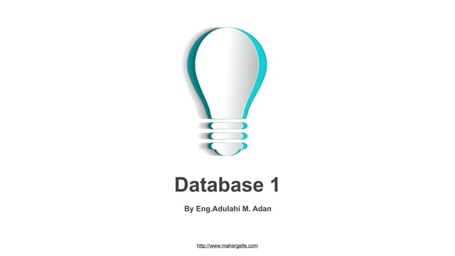 Introduction To Database Chapter One Db1pptx Operating Systems Computer Software And