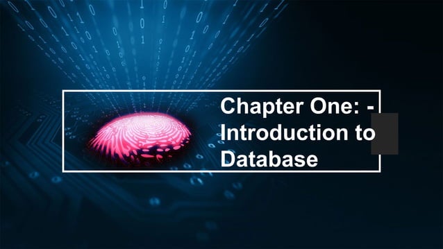 Introduction To Database Chapter One Db1pptx Operating Systems Computer Software And