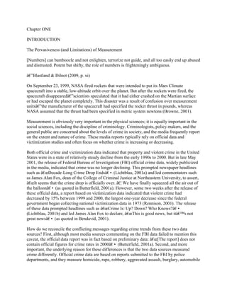 Chapter ONE INTRODUCTIONThe Pervasiveness (and Limitations) of Measure.docx
