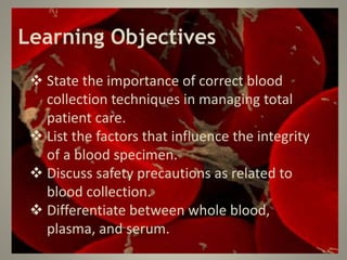 Chapter one introduction to blood collection | PPT