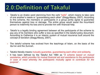 Chapter one: Introduction to Takaful | PPTX