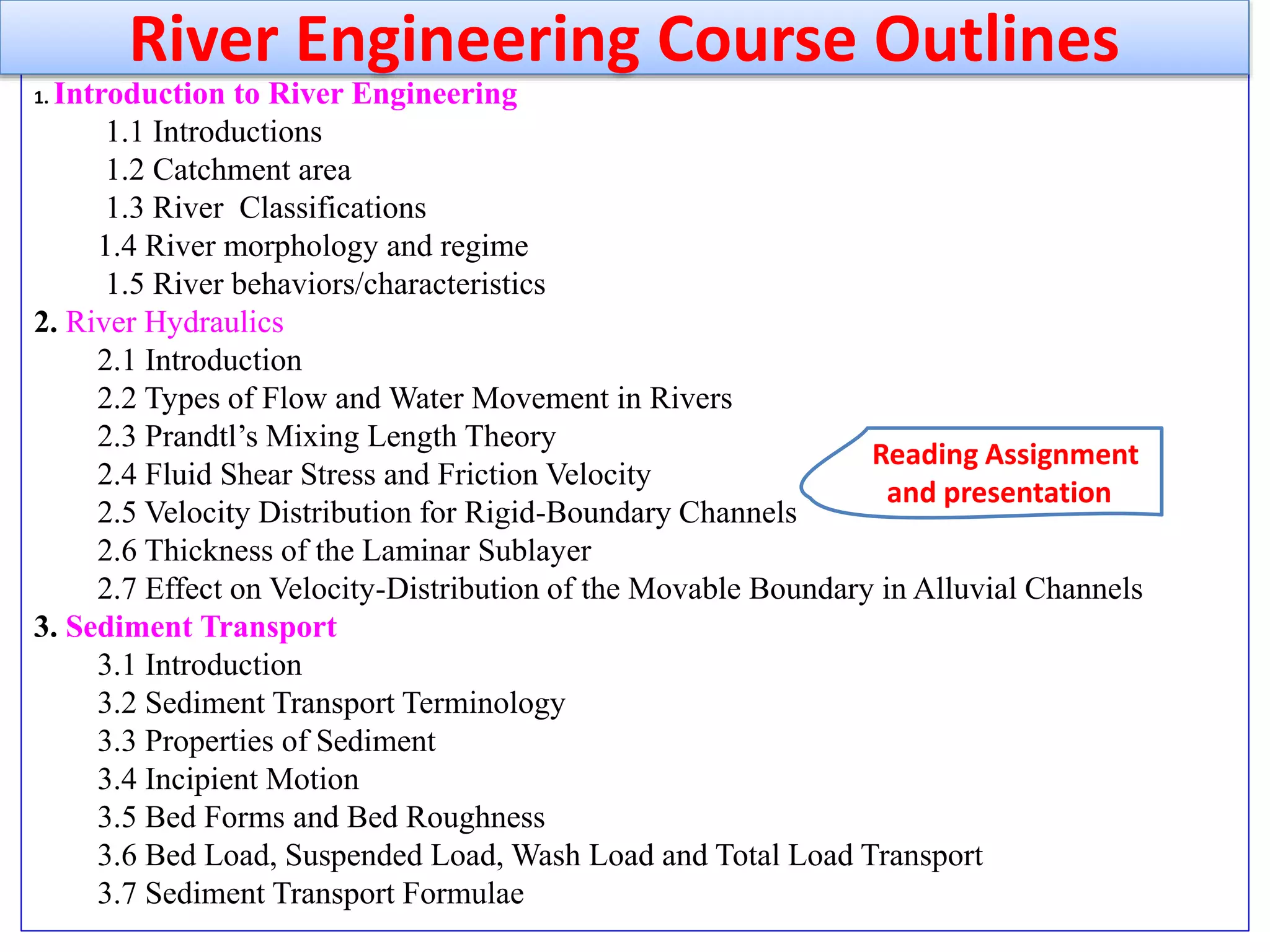 Introduction to River Engineering | PPTX