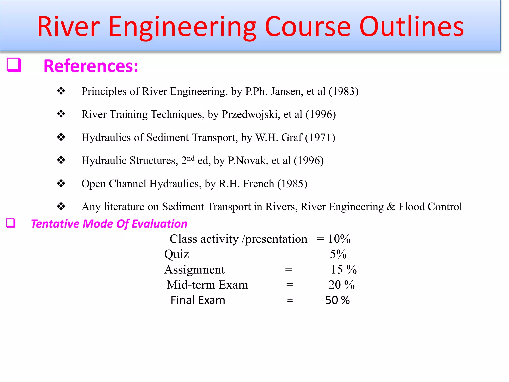 Introduction to River Engineering | PPTX