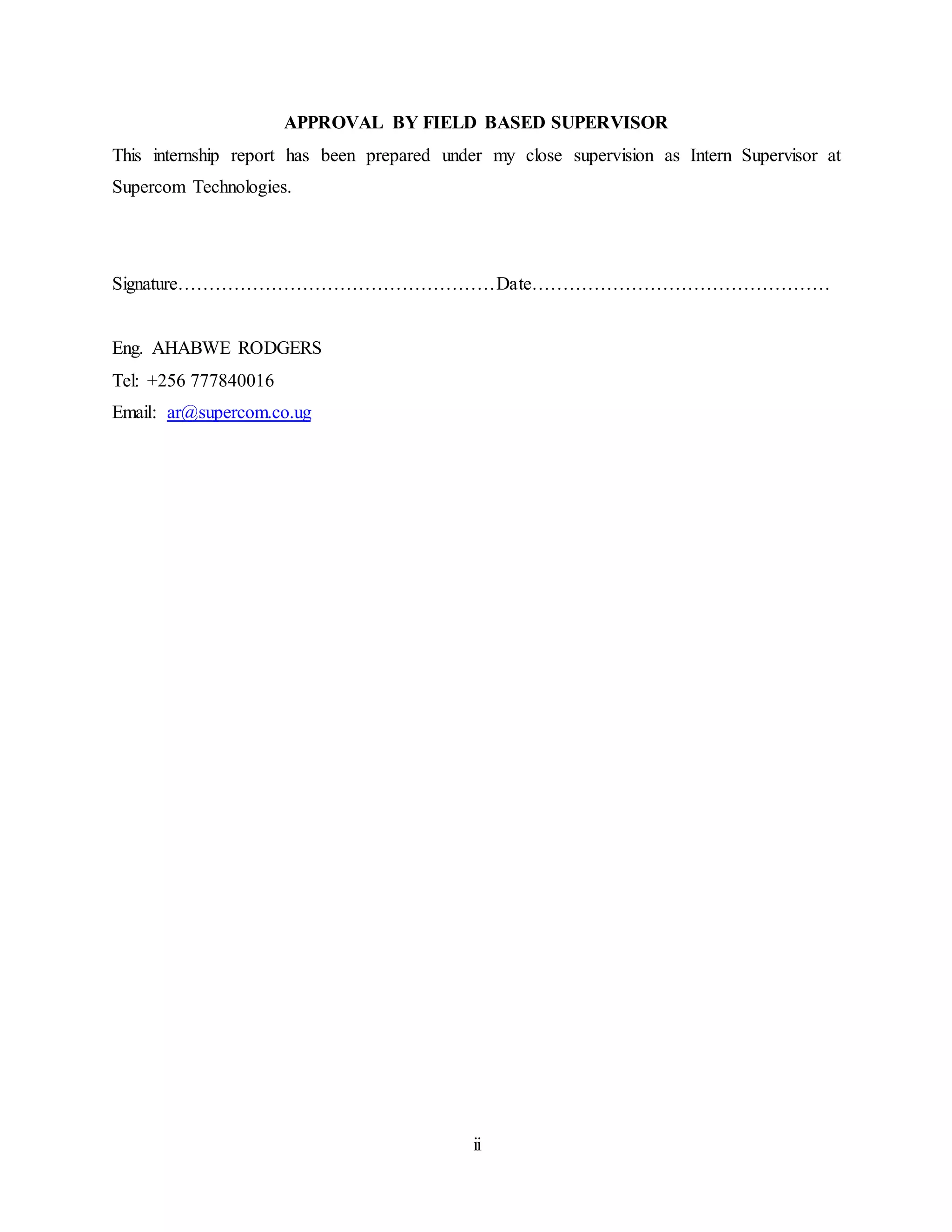 Field attachment report | DOCX